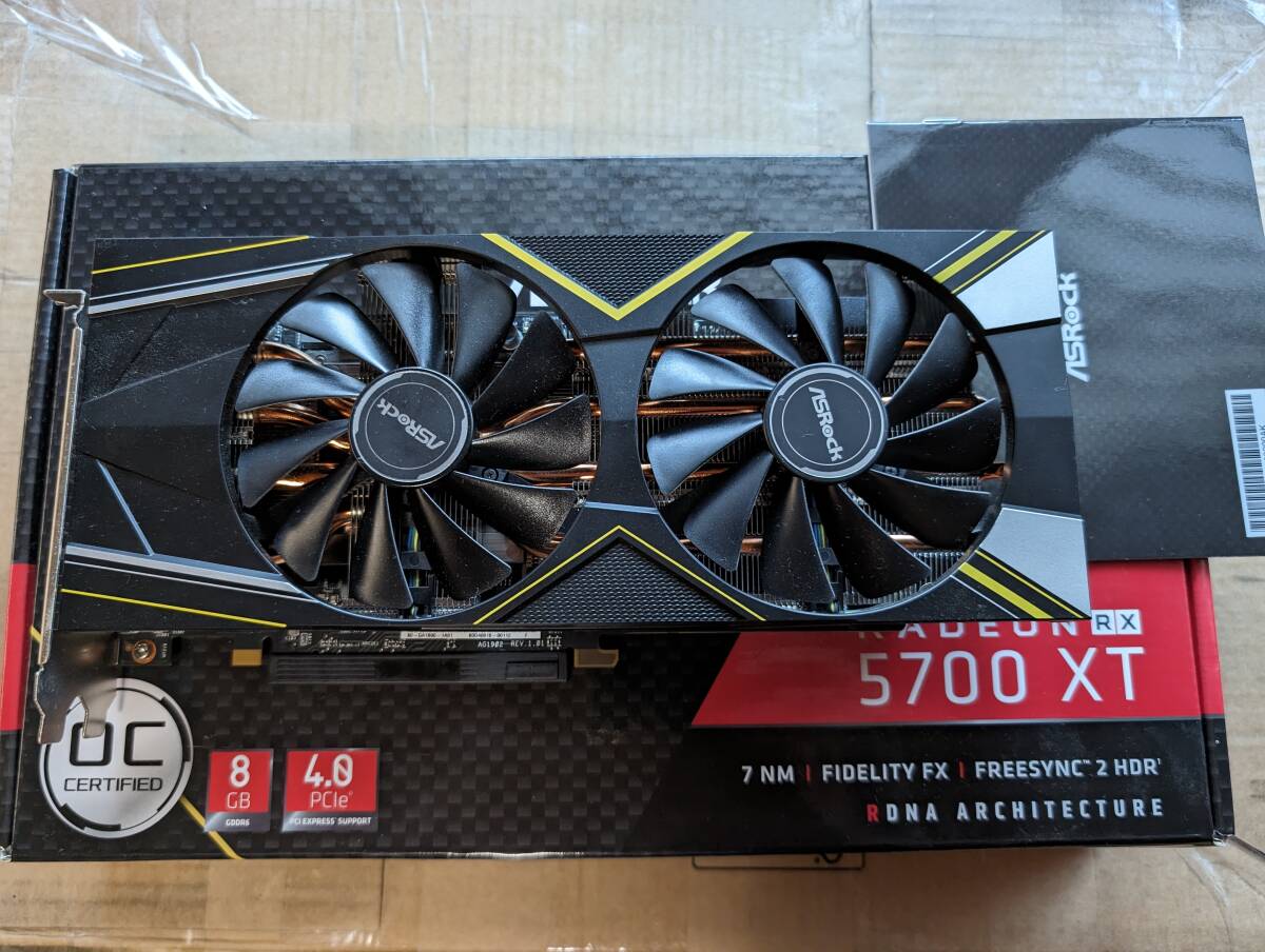 【目立った傷や汚れなし】美品動作品 Asrock RX5700XT Radeon Challenger AMD GDDR6 8GB マイニング未使用 グラボ グラフィックボード ビデオカードの ...