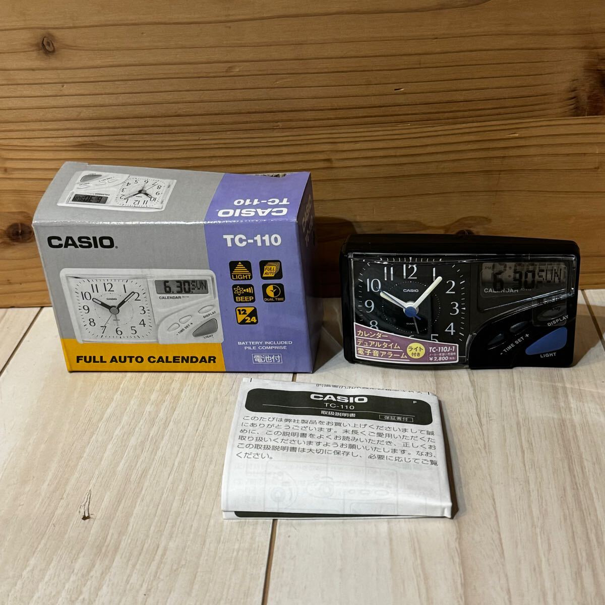 【目立った傷や汚れなし】CASIO カシオ☆カシオクロック☆FULL AUTO CALENDAR☆TC-110☆置時計の落札情報詳細 ...