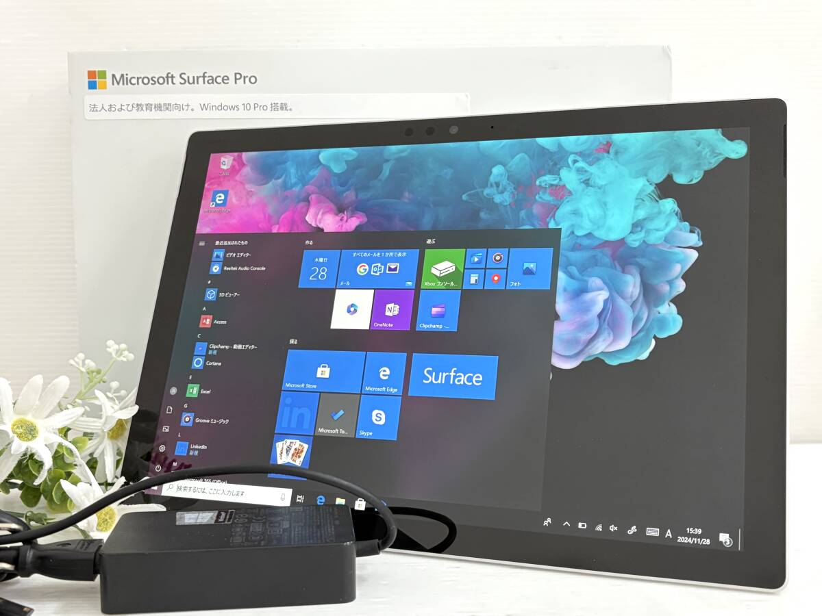 【やや傷や汚れあり】【美品 12.3インチ】Microsoft Surface Pro 6 model:1796『Core i5(8350U) 1.7Ghz/RAM:8GB/SSD:256GB ...