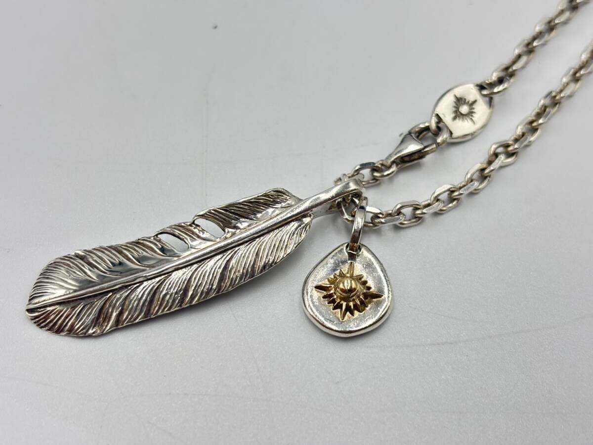 【傷や汚れあり】 【売り切り】1円 ARIZONA FREEDOM アリゾナフリーダム フェザー メタルトップ ネックレス K18 SILVER シルバー 太陽神 現状品 の落札情報詳細 ...
