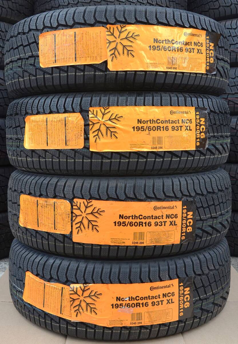 【未使用】4本セット 195/60R16 93T XL 2023年製造 / コンチネンタル NorthContact NC6 スタッドレス 4本セット / ミニバン 等にもの落札情報詳細 ...
