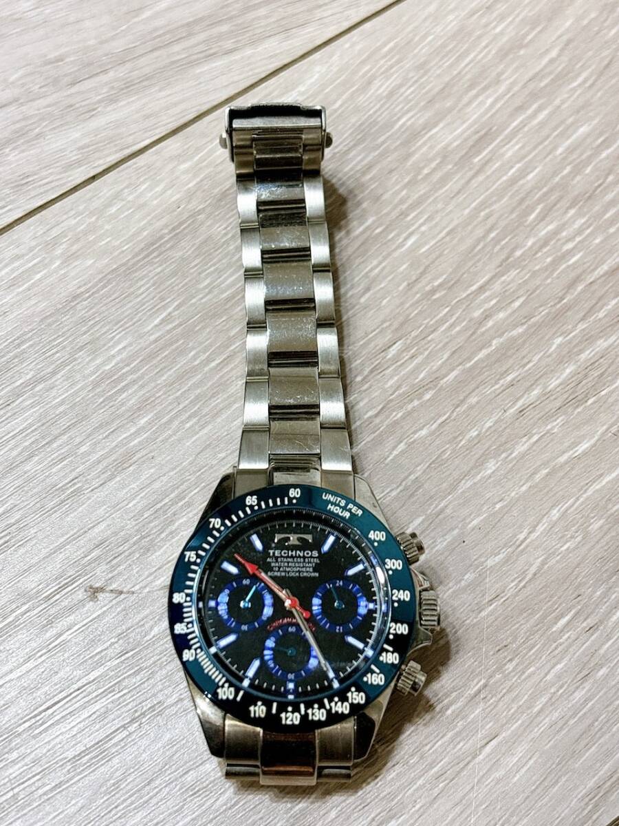 【目立った傷や汚れなし】テクノス TECHNOS メンズ 腕時計 動作品 クロノグラフ SSベルト 純正 TSM401 CY1243-1の落札情報詳細 - Yahoo!オークション落札価格検索 ...