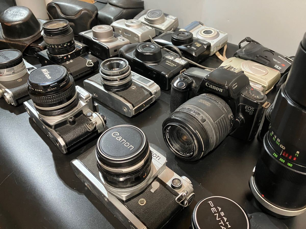 【傷や汚れあり】Canon Nikon FUJIFILM MAMIYA FUJIKA PENTA X OLYMPUS キャノン ニコン カメラ 一眼レフ EOSフィルムカメラ まとめ 現状品 ...