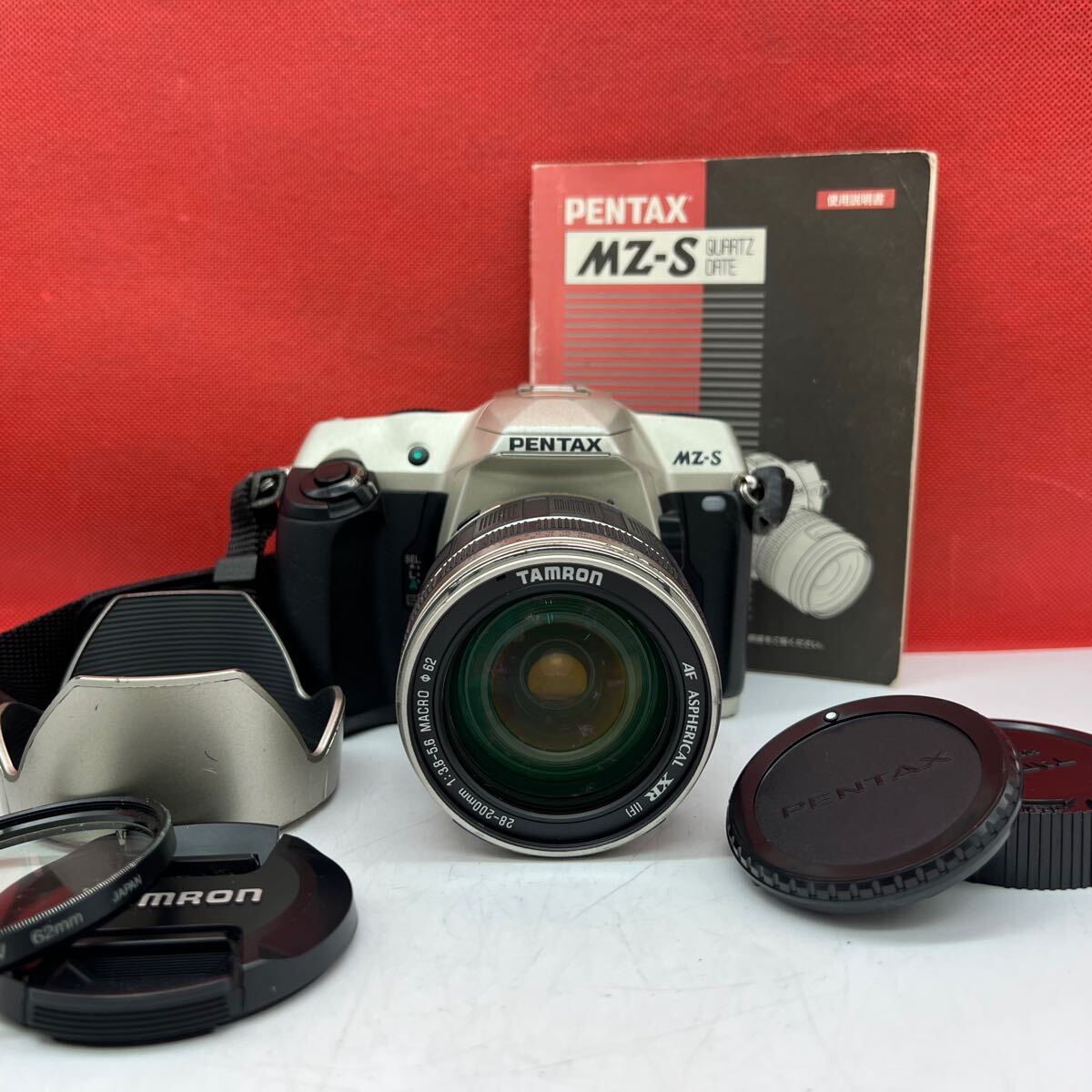 【傷や汚れあり】♪ PENTAX MZ-S 一眼レフカメラ フィルムカメラ ボディ TAMRON AF XR 28-200mm F3.8-5.6 MACRO レンズ 動作確認済 タムロン ...