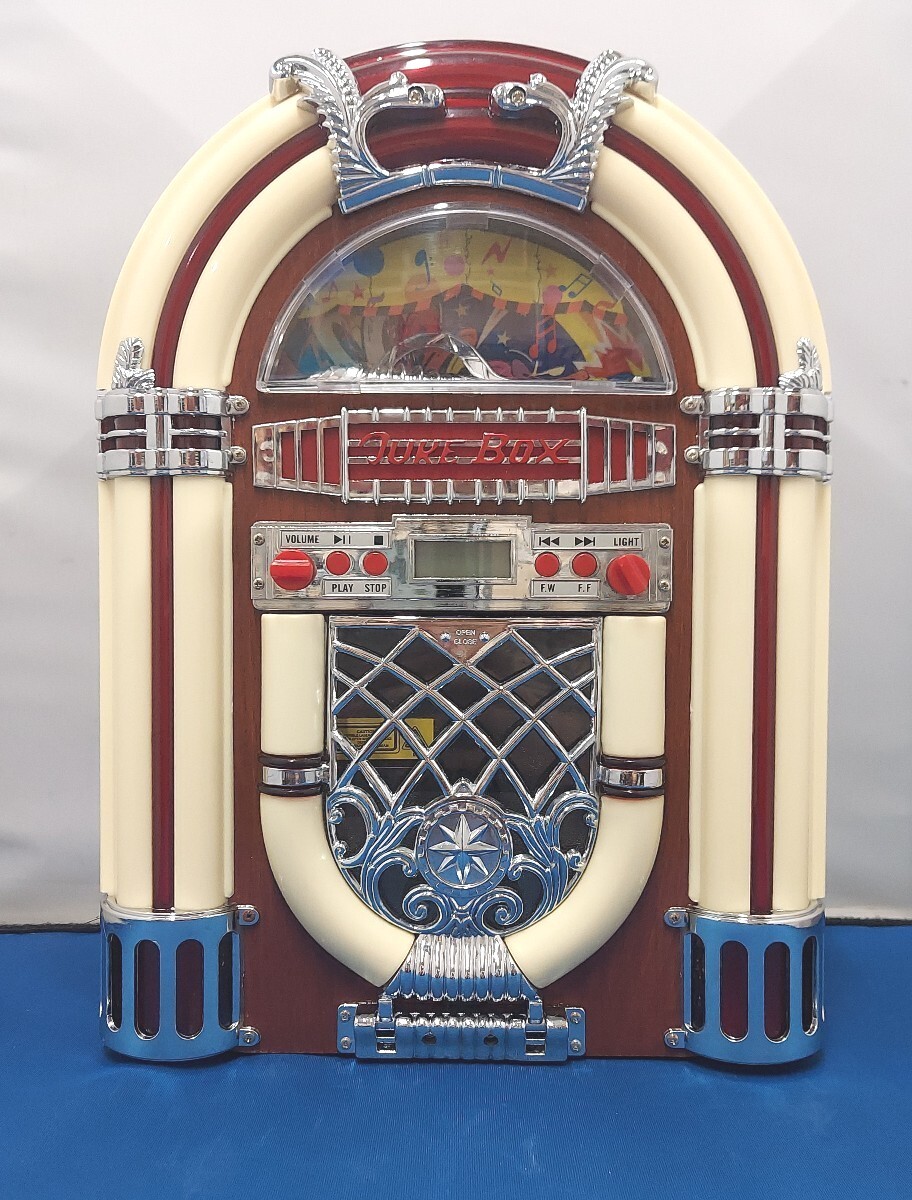 【目立った傷や汚れなし】★動作確認済 レトロ アンティーク調 WINTECH JUKE BOX型 ジュークボックス型 CD/ラジオ AM/FM 木製枠 オーディオ★の落札情報詳細 ...