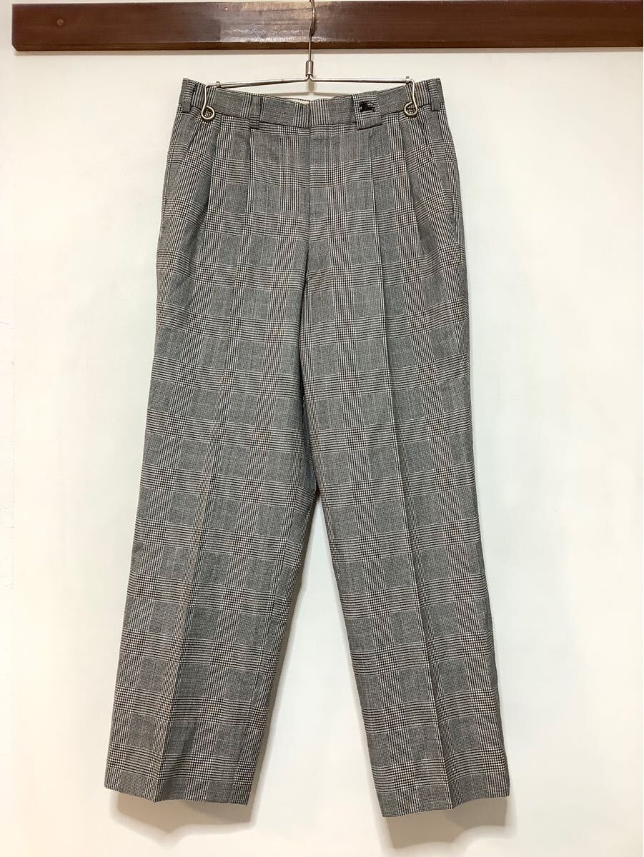 【やや傷や汚れあり】E-1486 Burberrys バーバリーズ チェック スラックスパンツ 85cm グレー ウール100% 2タックの落札情報詳細 - Yahoo!オークション落札価格 ...
