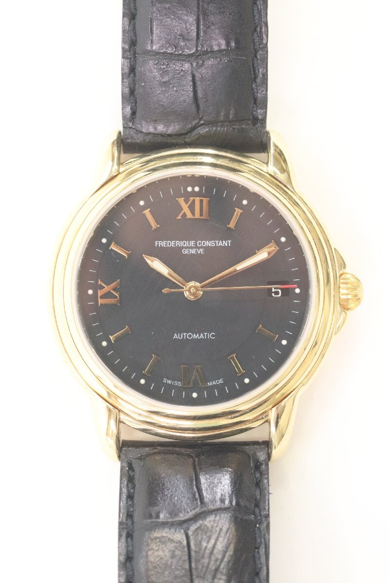 【傷や汚れあり】フレデリックコンスタント FREDERIQUE CONSTANT 6ATM-FC303/FC310×3A5/3A6 自動巻き デイト 黒文字盤 メンズ 腕時計 稼働品 4701 ...