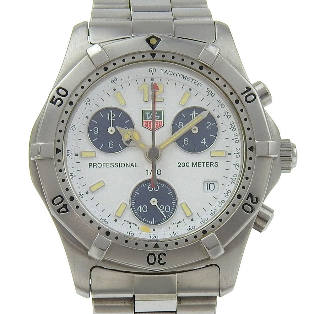 【傷や汚れあり】1円 稼働 タグホイヤー プロフェッショナル200M 2000シリーズ WK1312-0 QZ シルバー文字盤 レディース腕時計 0023100 2ERT KMRの落札情報詳細 ...
