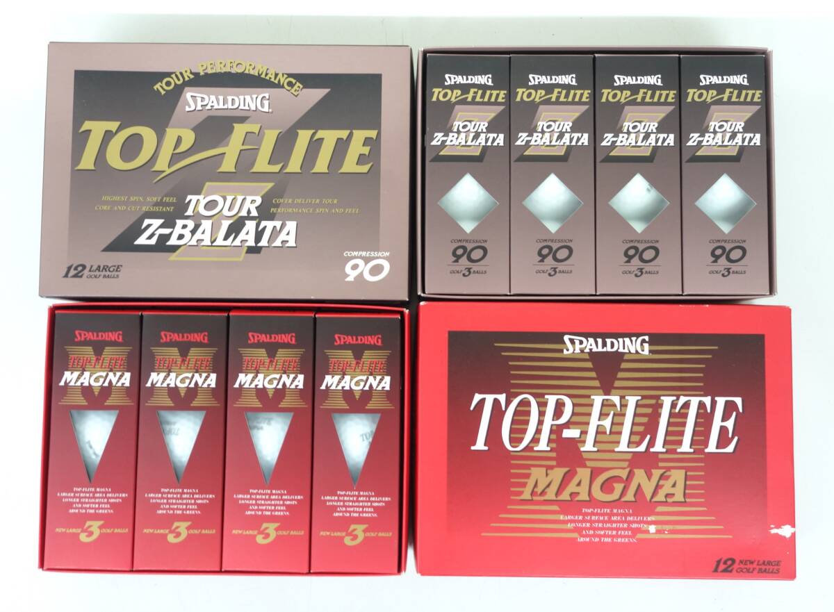 【未使用】GOLF ゴルフ用品 ＊SPALDING スポルディング ＊未使用 ゴルフボール ＊TOP-FLITE MAGNA x12 ＊TOP ...