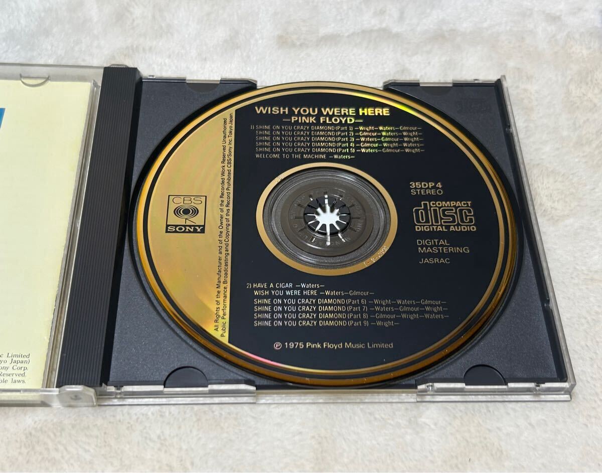 【やや傷や汚れあり】ピンク・フロイド 炎 PINK FLOYD WISH YOU WERE HERE ピンクフロイド 3500円盤 金レーベル ...