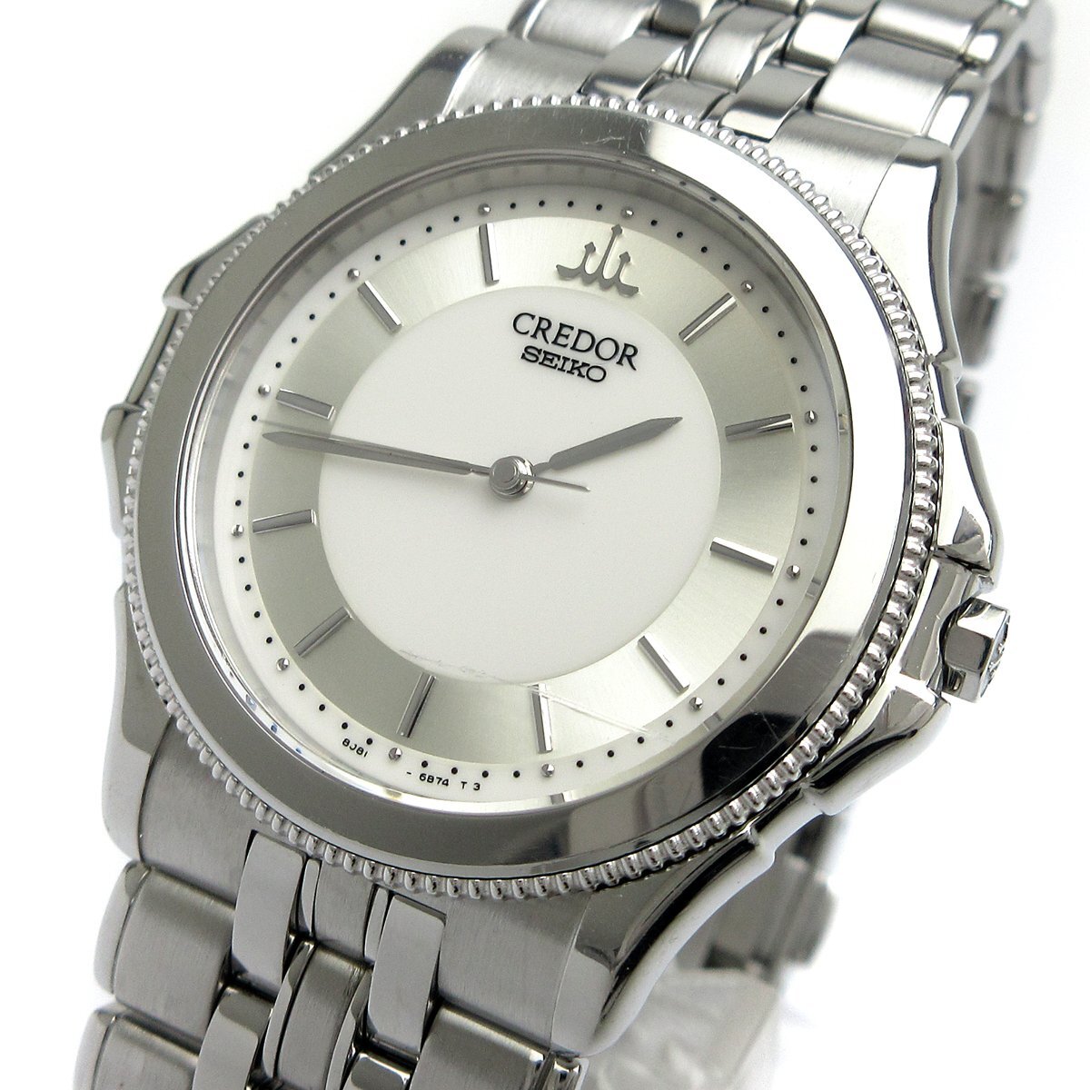 【やや傷や汚れあり】1円 セイコー クレドール パシフィーク メンズ K18WGベゼル SS 白 8J81-6B70 時計 SEIKO CREDOR GCBR035 クォーツ 稼動品の落札情報 ...