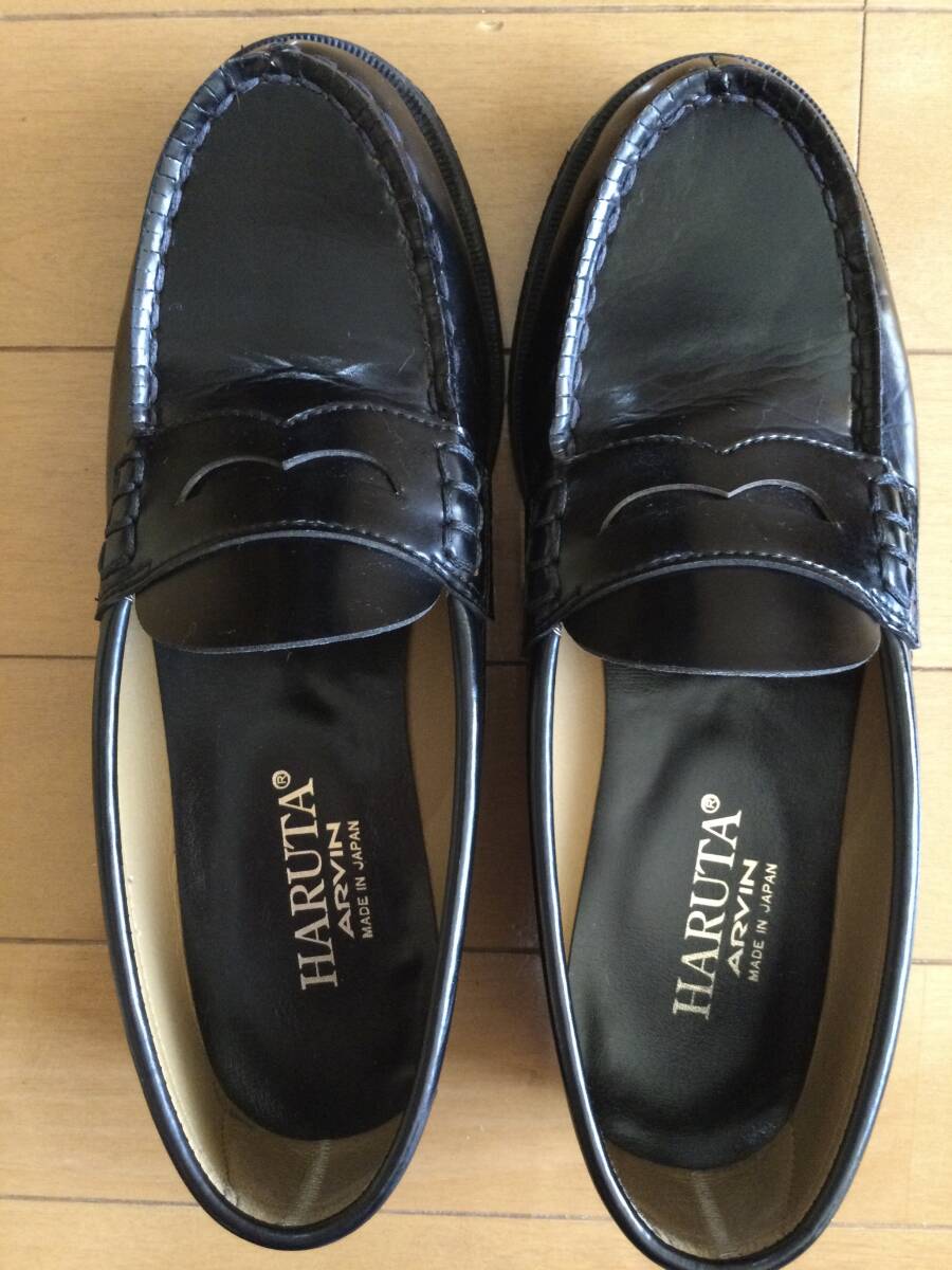 【目立った傷や汚れなし】☆HARUTA☆ ローファー 黒 サイズ24.5cm EE の落札情報詳細 - Yahoo!オークション落札価格検索 オークフリー