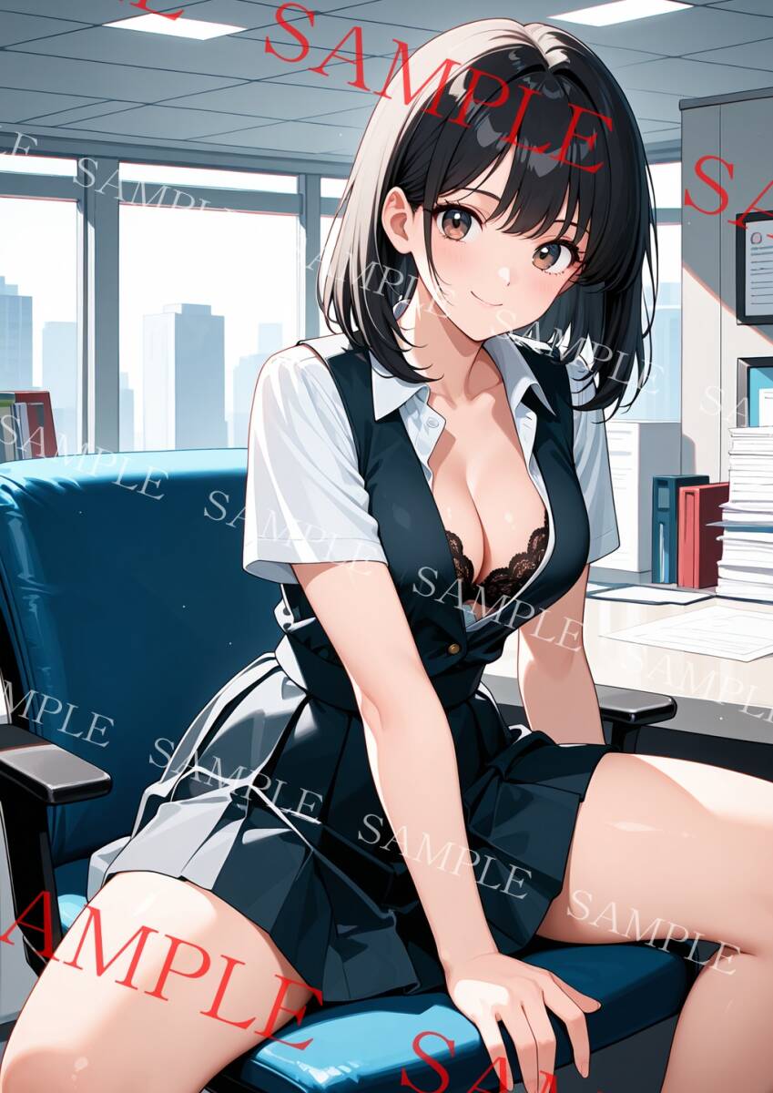 【未使用】【Art夢】巨乳 谷間 美乳 美脚 OL ミニスカ むちむち 可愛い お姉さん 美人 黒髪 美少女 イラスト 美女 かわいい アニメ A4 ポスター D_352の落札情報詳細 ...