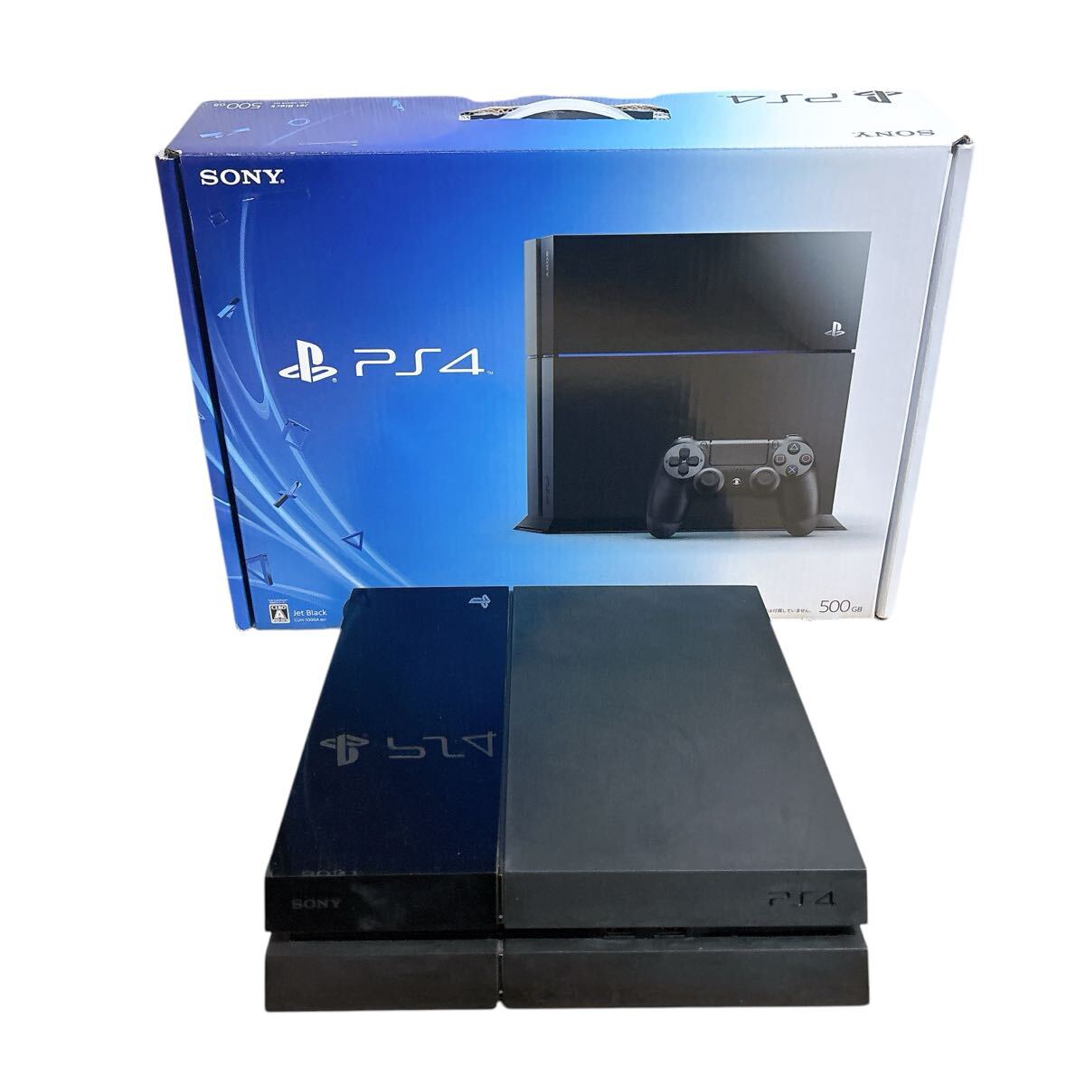 【やや傷や汚れあり】1円 FW9.51 PS4 プレイステーション4 本体 箱 セット 500GB ジェットブラック SONY PlayStation4 CUH-1000A 初期化 動作確認済 ...