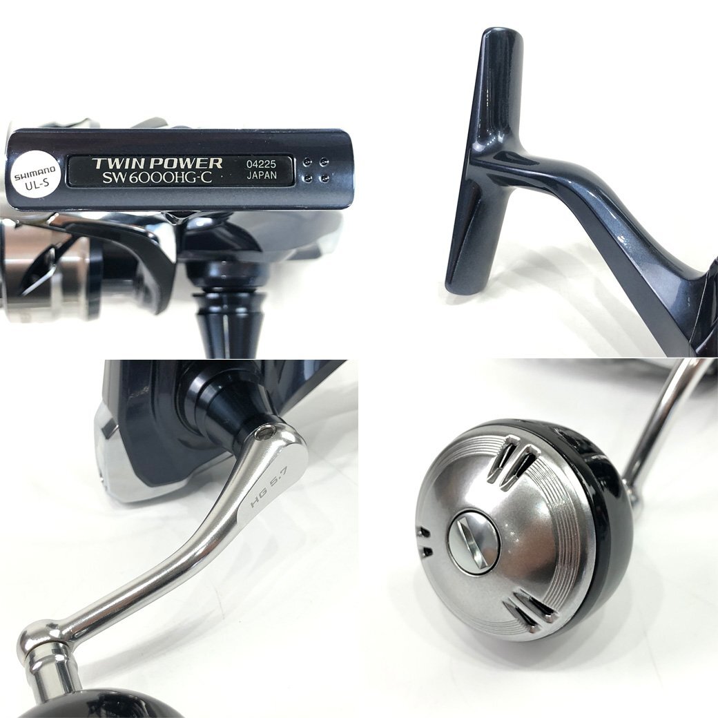 【目立った傷や汚れなし】【N468】シマノ21 ツインパワーSW 6000HG スピニングリール 箱 | SHIMANO TWIN POWER Fishing Reel 日本製 Made in ...
