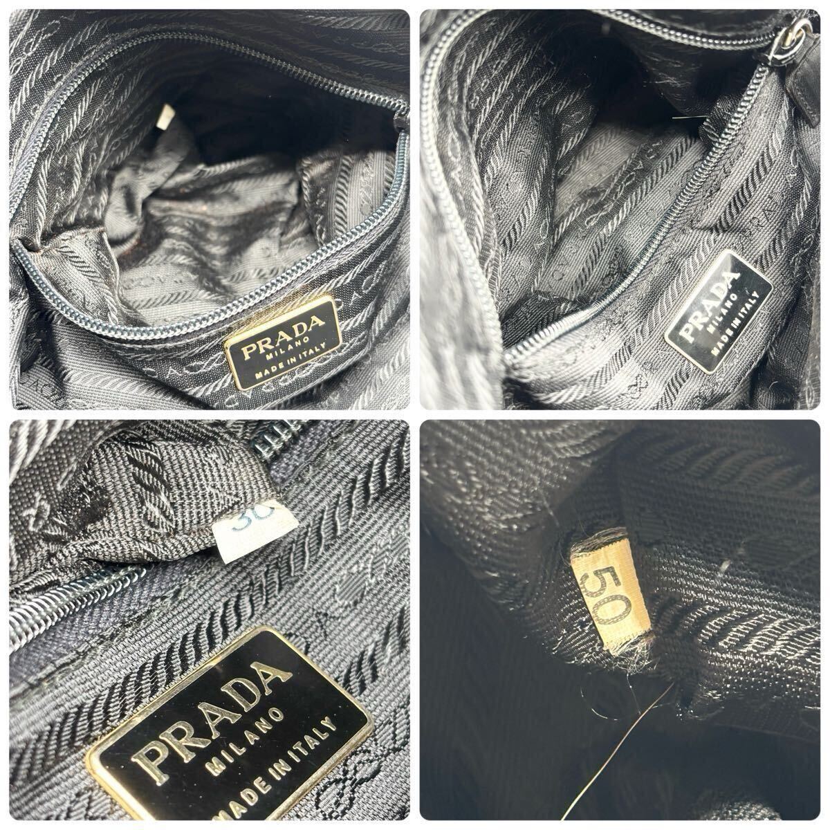 【やや傷や汚れあり】￥1スタート 2点 セット 美品含 PRADA プラダ W-チェーン ショルダー フラップバッグ テスート ブラック made in Italy 白タグ有 転売商材の落札 ...