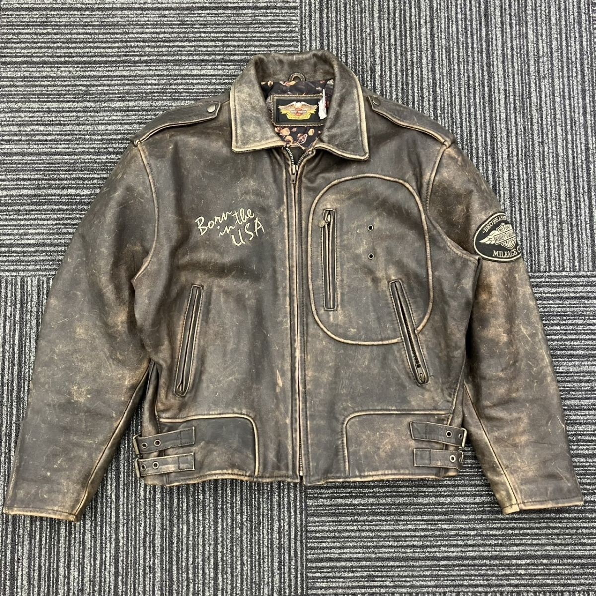 【傷や汚れあり】G002-F3-464 HARLEY AVIDSON ハーレーダビッドソン レザージャケット 90年代 黒 ブラック Mサイズ FFの落札情報詳細 - Yahoo!オークション ...