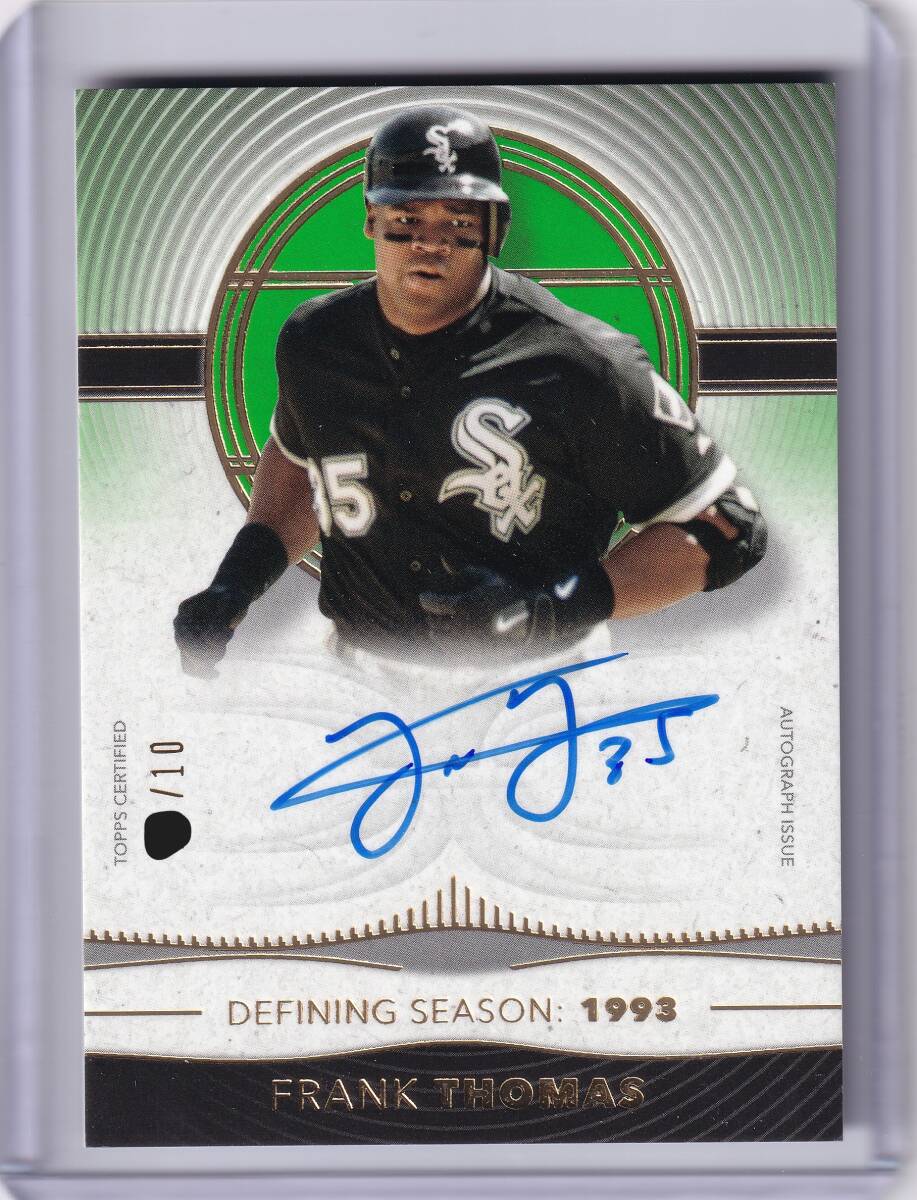 【目立った傷や汚れなし】【10枚限定】FRANK THOMAS 直筆サインカード 2021 TOPPS DEFINITIVE ...