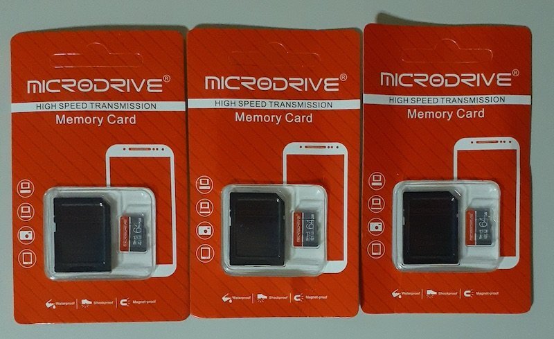 【未使用】6559 未使用未開封 microSDカード 64GB 3個まとめて microdrive HIGH SPEED ...