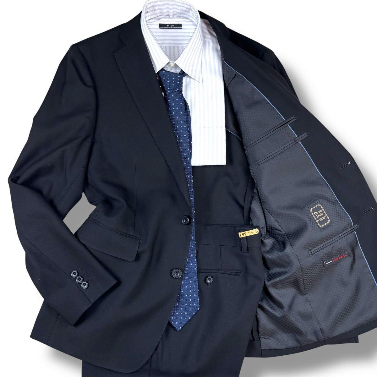 【目立った傷や汚れなし】1円 極美品 M~L DRESSY DUKE×NIKKE ニッケ スーツ セットアップ 2B 背抜き フォーマル ...