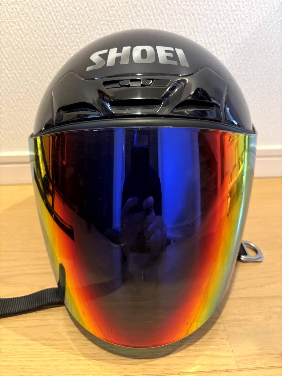 【全体的に状態が悪い】A562c [難あり] SHOEI ショウエイ J-FORCE IV ジェットヘルメット XL 61cm ブラック ...