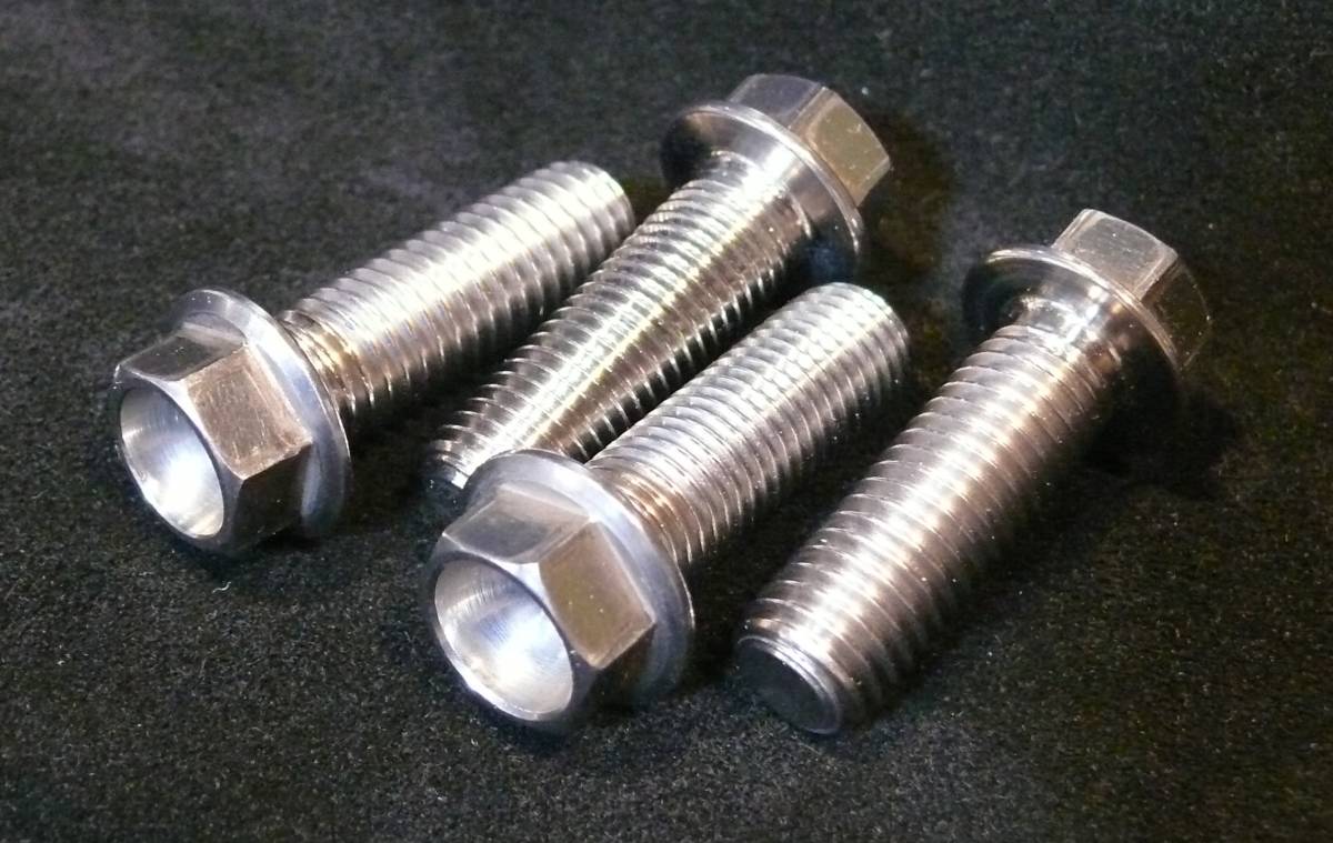 中古 64チタンボルト フランジ付き M10 P1.25 P1.5 各2本 首下30mm セットの落札情報詳細 - Yahoo!オークション落札価格検索 オークフリー