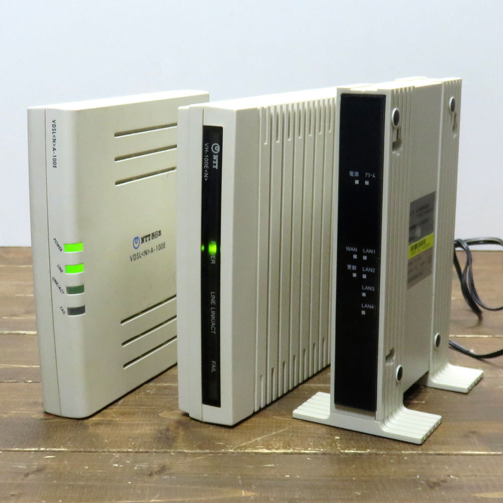 NTT 西日本 VDSL＜N＞ A-100E VH-100E＜N＞ 加入者網終端装置 光回線終端装置 LAN ルーター ACアダプター 通電確認 光電話 PC モデム 中古の落札情報詳細 ...