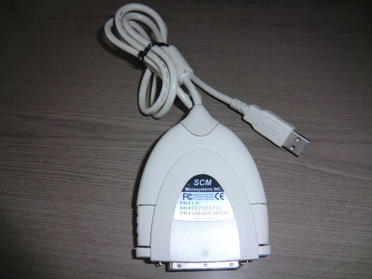 USB SCSI 変換アダプタ SCM Microsystems USB-SCSI-MD50B 白色 動作確認すみ 送料198円の落札情報詳細 ...