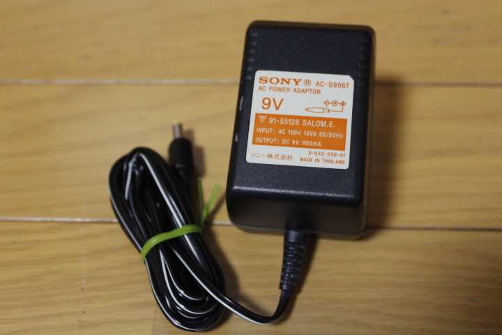 ソニー SONY 9V ACアダプター AC-S906T アクティブスピーカー用 外マイナス 中プラス 動作OK 清掃済の落札情報詳細 ...