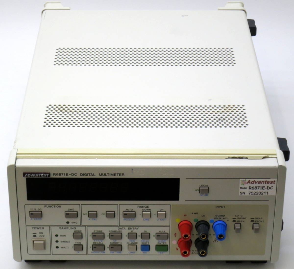 YC33643☆ADVANTEST/アドバンテスト R6871E-DC DIGITAL MULTIMETER/ 7.5桁 デジタル マルチ ...