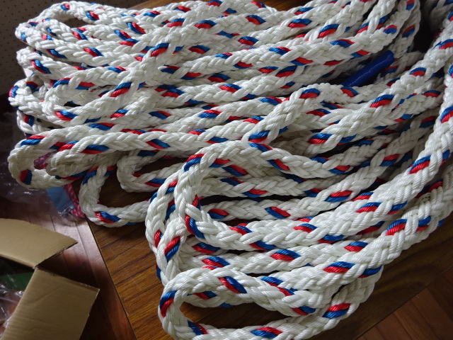 【新品】激安・新品・国産☆2巻セット//白/青・赤入り テトロン クロスロープ 15mm 1.9Kg/1.9Kg ② の落札情報詳細 - Yahoo!オークション落札価格検索 オークフリー