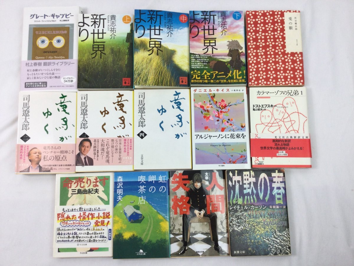【やや傷や汚れあり】文庫本等まとめて14冊 グレート・ギャツビー アルジャーノンに花束を兎の眼 新世界より 命売ります 人間失格 沈黙の春 他 O783の落札情報詳細 Yahoo 