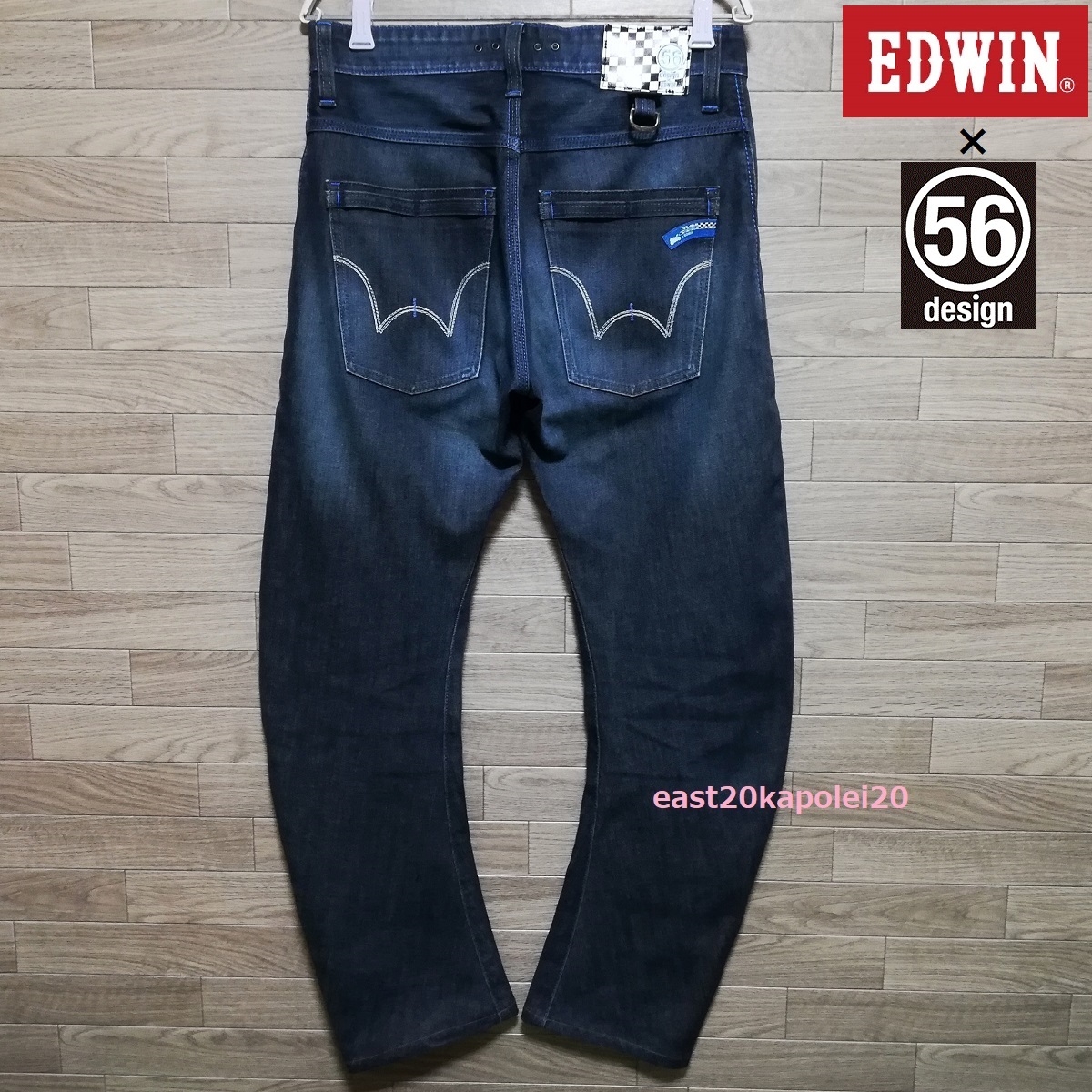 【目立った傷や汚れなし】56design × EDWIN 56デザイン エドウィン コラボ ライダー ジーンズ デニム 立体裁断 パンツ M 美品 CORDURA コーデュラ 中野真矢 バイク ...