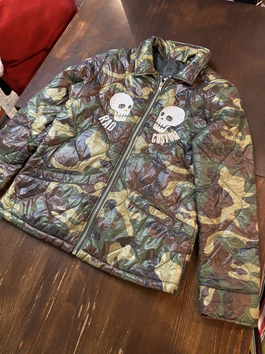 【目立った傷や汚れなし】150 RAD CUSTOM ラッドカスタム 長袖 パーカー フード付き スウェット どくろ スカル ガイコツ 総柄 スウェット 羽織 かっこいい 美品 の落札情報詳細 ...