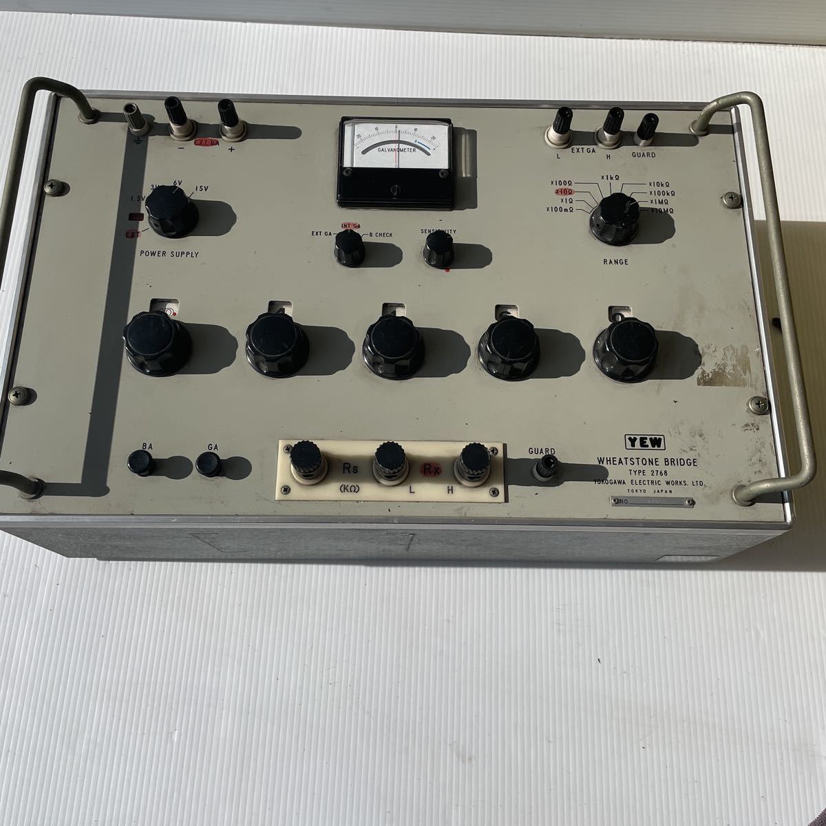 【やや傷や汚れあり】b18-8B6022/YOKOGAWA 横河電機 携帯用ホイートストンブリッジ 2755-97/取扱説明書あり アマチュア ...