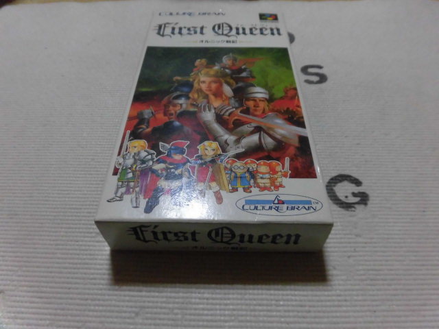【やや傷や汚れあり】★即決送料込み SFC ファーストクイーン First Queen オルニック戦記 箱説付き 良品 スーパーファミコン ...