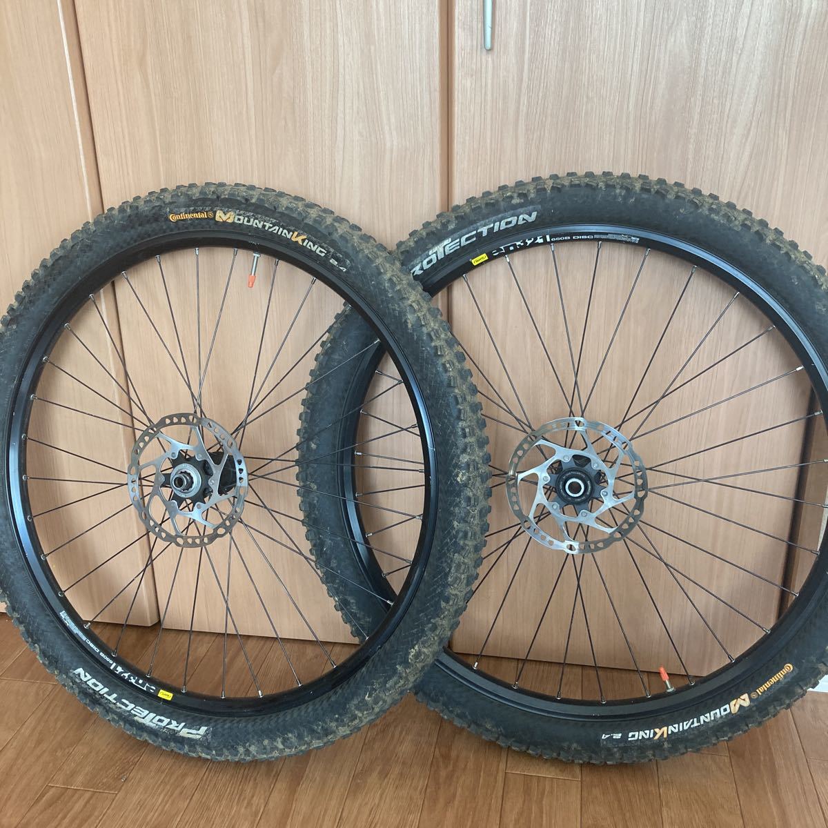 【傷や汚れあり】SHIMANO DEORE XT MAVIC en321 27.5 ノンブースト コンチネンタル 2.4 ホイール シマノ ...