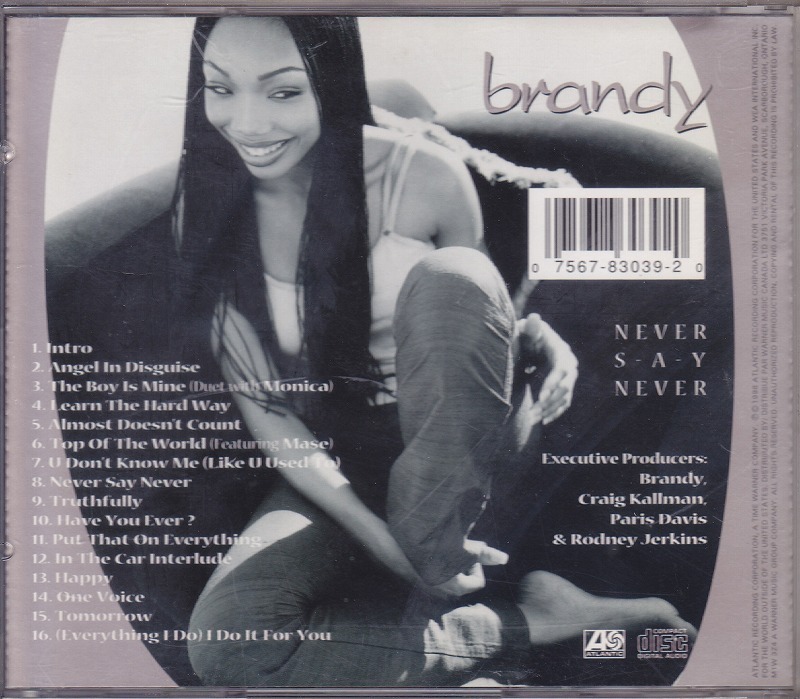 【傷や汚れあり】ブランディ Brandy - Never Say Never /CANADA盤/中古CD!! 商品管理番号：43379の落札情報詳細 - Yahoo!オークション落札価格検索 ...