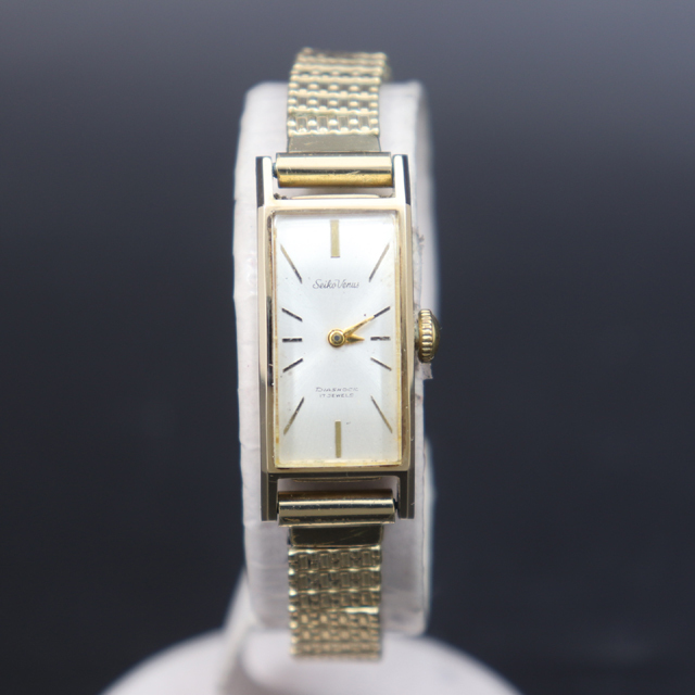 【傷や汚れあり】v2441 即決 本物 SEIKO VENUS セイコー ヴィーナス 手巻き 腕時計 ケース14K 14金 レディース ...
