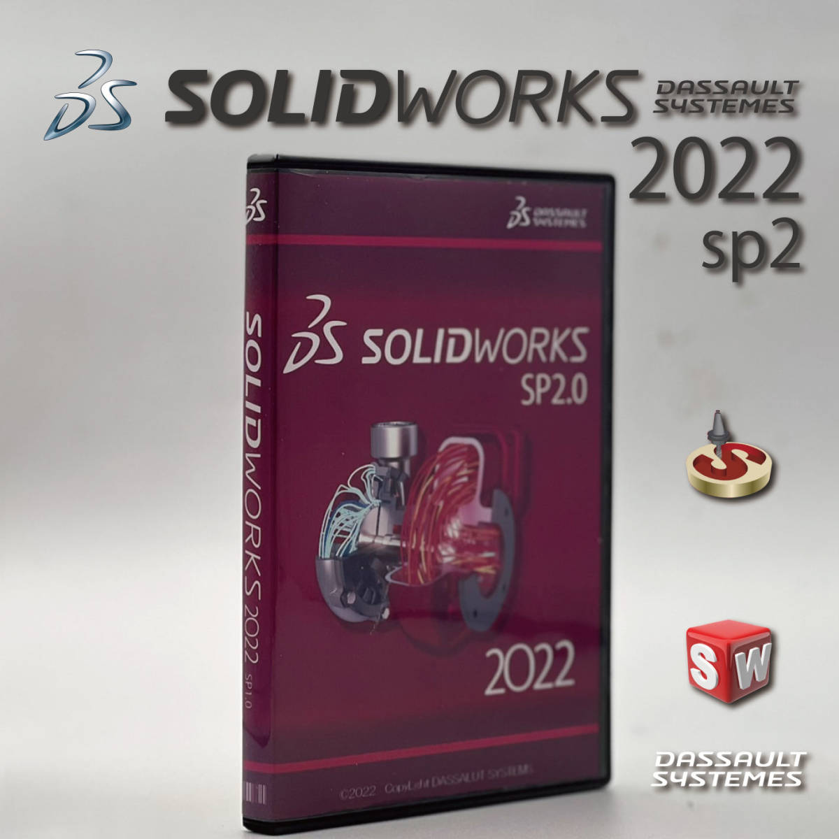 【未使用】【Windows10/11対応】SOLIDWORKS Premium 2022 sp2 + SolidCAM + サンプル生データ10点 専用オリジナルインストールガイド動画 DLの ...