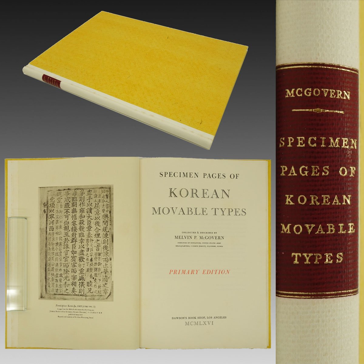 【やや傷や汚れあり】喜聞 『朝鮮古活字版の研究 (実物見本22種貼付) (SPECIMEN PAGES OF KOREAN MOVABLE ...