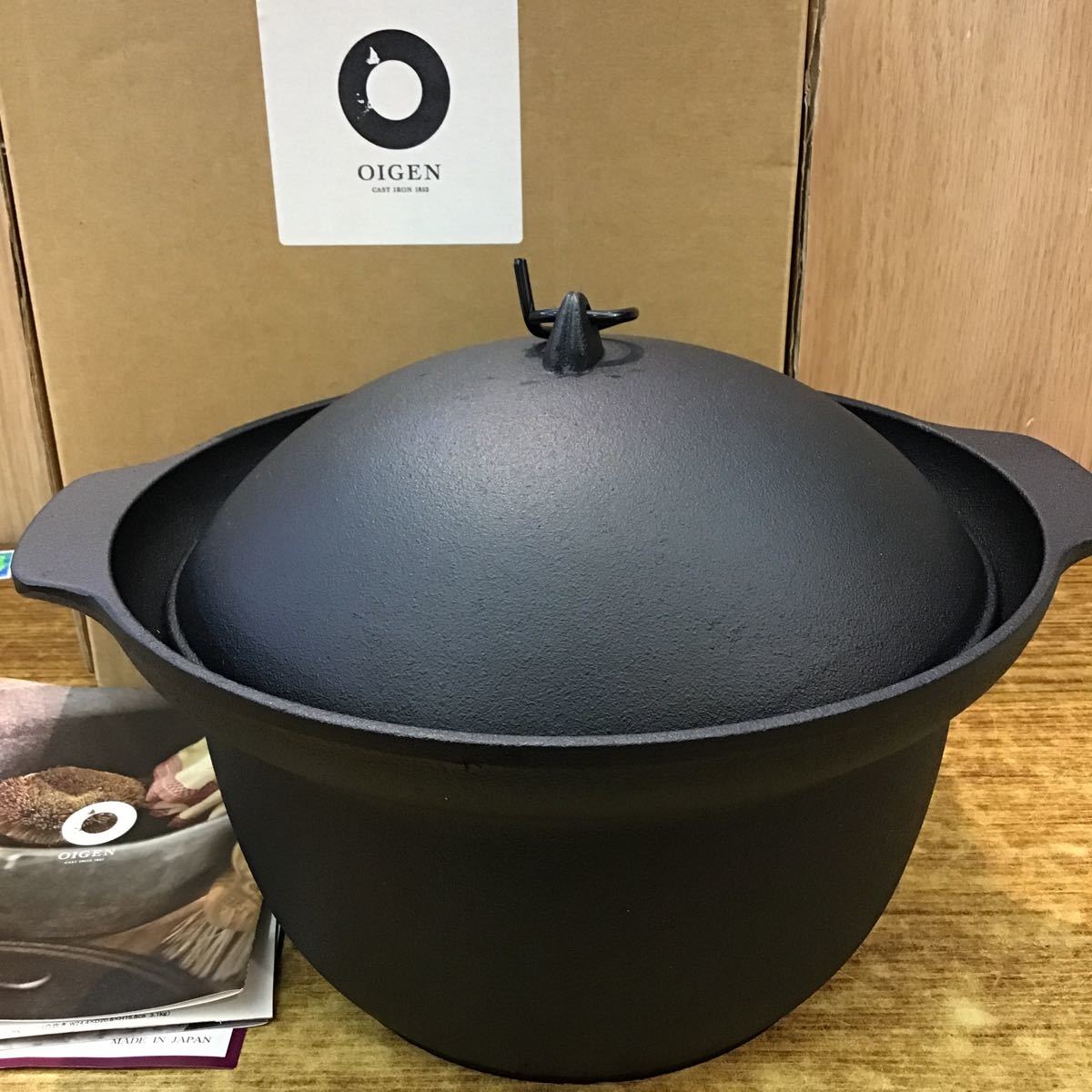 【未使用に近い】【OIGEN 南部鉄器 鉄鍋】未使用品★及源 なんぶてつなべ 2.25L IH対応設計 ごはん鍋 釜 炊飯 キッチン 和食器 和雑貨 パン 工芸品 の落札情報詳細| ヤフオク ...