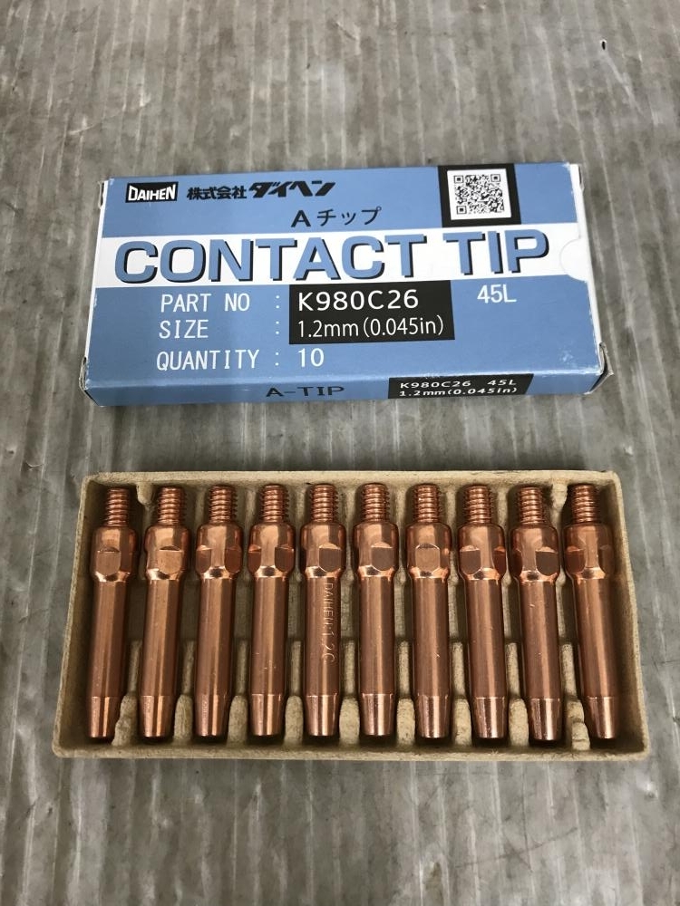 【未使用】002 未使用品 ダイヘン 溶接用チップ K980C26 1.2mm 45L Aチップ 高崎店の落札情報詳細 - ヤフオク落札価格 ...
