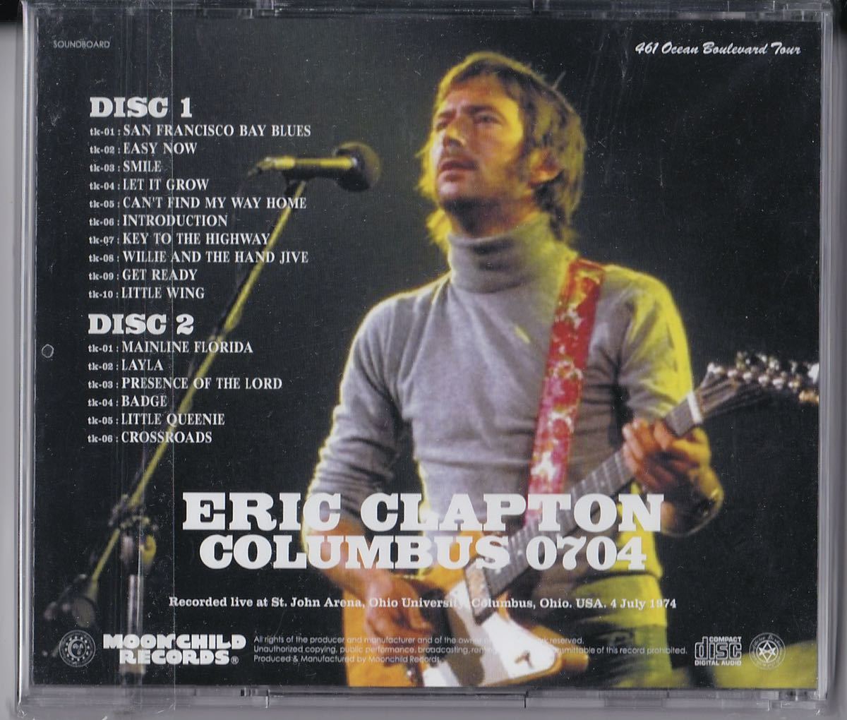 【未使用】MOONCHILD RECORDS 2CD Eric Clapton Columbus 0704 1974 エリック・クラプトン Cream Derek & the Dominos ...