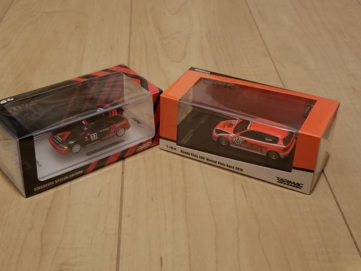【未使用】『送料無料』INNO シビック EF9 アドバン ADVAN 1台 Tarmac シビック EG6 オートバックス 1台 計2台 ...