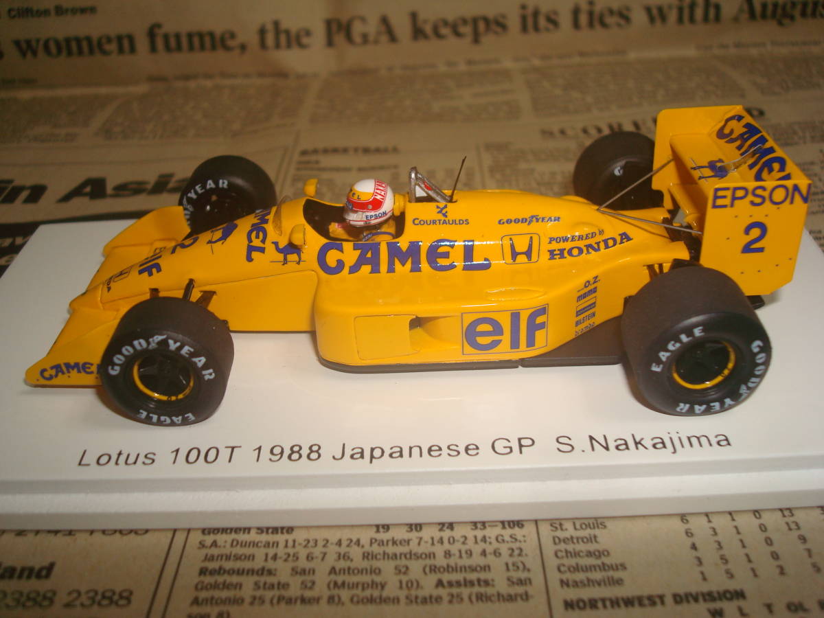 【目立った傷や汚れなし】★☆ロータス 100T ホンダ 1988年 日本GP 中嶋悟 スパーク 1/43 Racing On 30周年特注 Lotus 100T Honda S ...