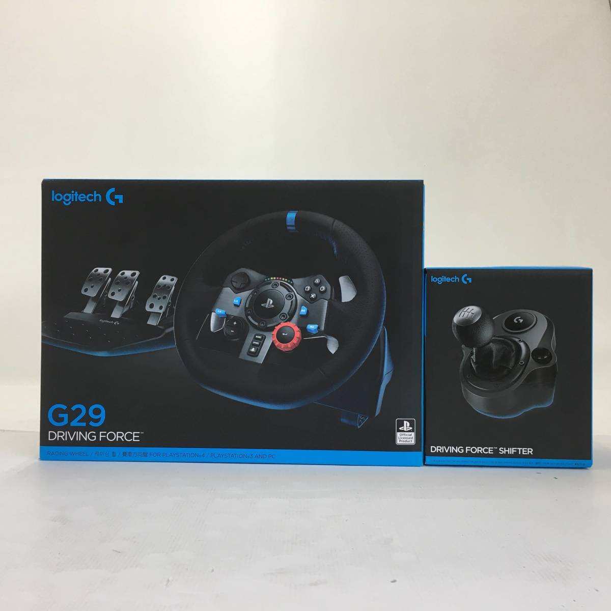 【やや傷や汚れあり】【1円~】ジャンク Logitech ロジテック G29 Driving Force ハンドルコントローラー シフトレバー 2点セット Ps4ps3pc【ジャンク品