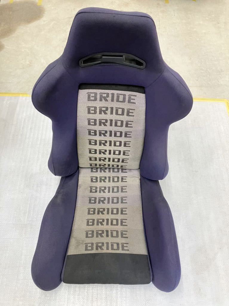【やや傷や汚れあり】希少 BRIDE BRIX ブリッド ブリックス グラデーション ネイビー 当時 ドリフト カスタム S13 S14 S15 R32 R33 R34 AE86 レカロ ...