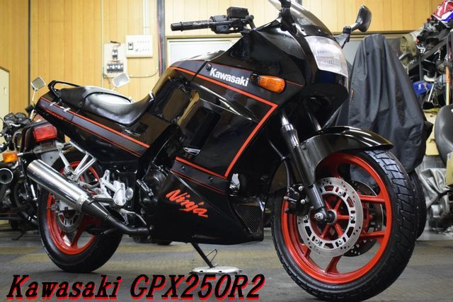 【目立った傷や汚れなし】Kawasaki GPX250R2 EX250E 1988年 初代Ninja 希少ノーマル車 実走行9,053km ...