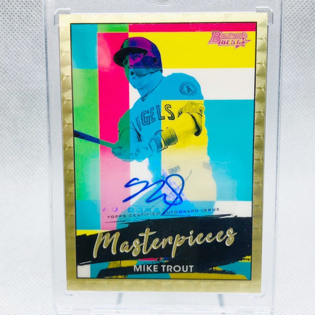 【未使用】Mike Trout Superfractor 1/1 auto 2021 Bowma's Best Masterpieces 直筆 ...